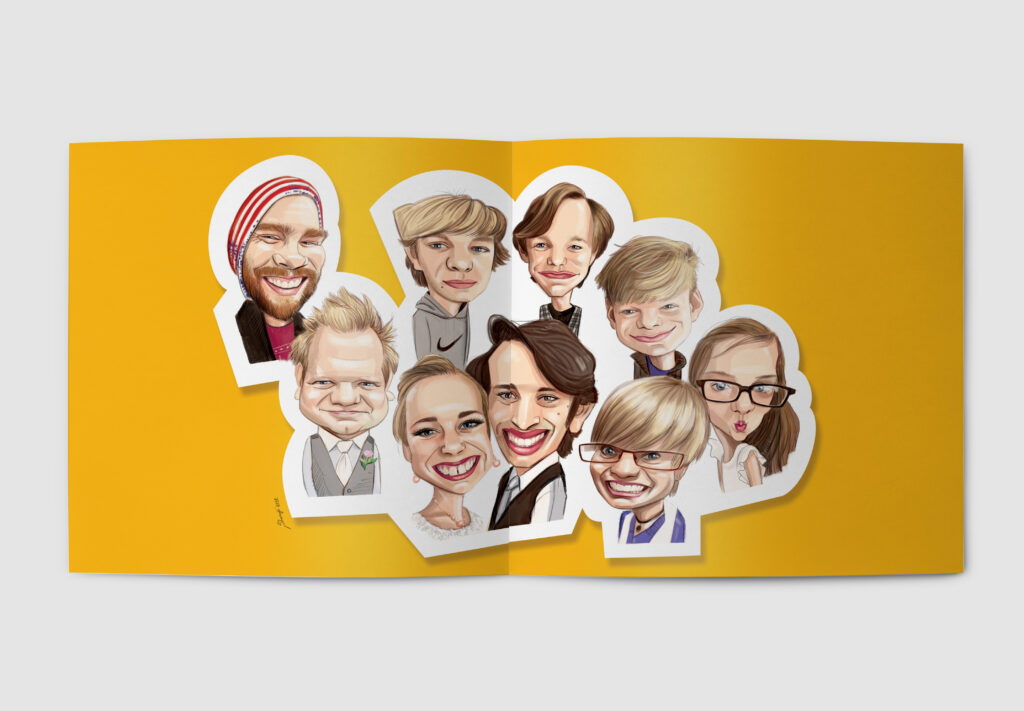 Group/Team Caricature - Abnoos Caricature